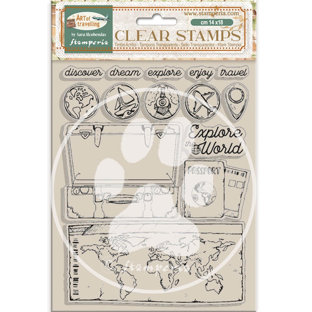 Stamperia Stempelset "Art of Travelling" Clear Stamps (WTK209 ...