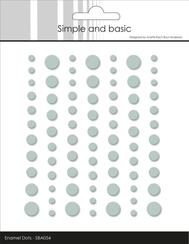 Simple and Basic Adhesive Enamel Dots "Eucalyptus" (SBA054) - Faltkarten.com